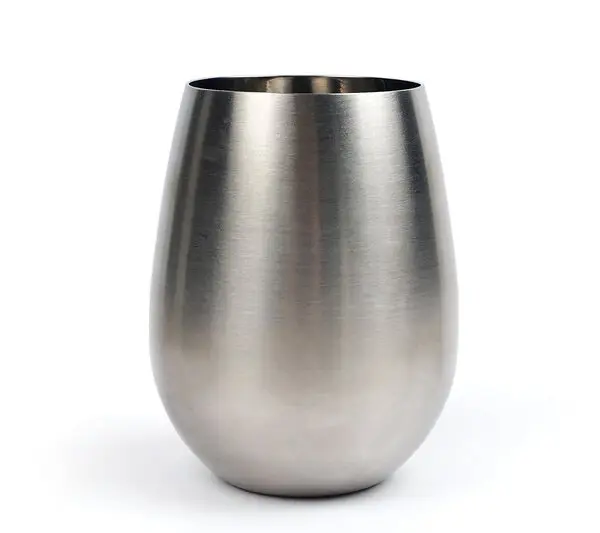 RSVP 11-oz Stainless Steel Stemless Wine Glass - Silver