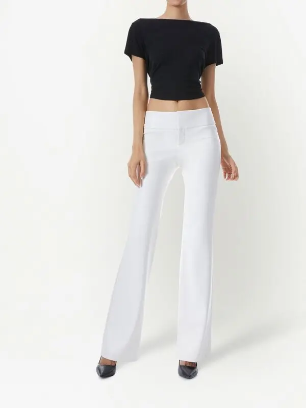 Alice + Olivia Olivia Vegan-leather Flared Trousers