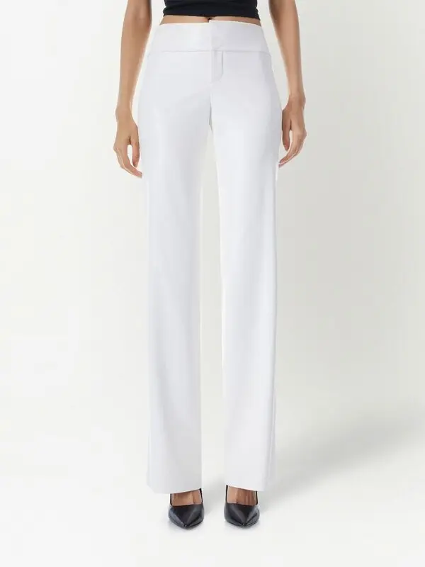 Alice + Olivia Olivia Vegan-leather Flared Trousers