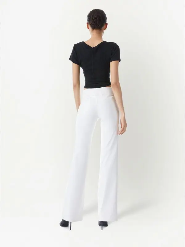 Alice + Olivia Olivia Vegan-leather Flared Trousers