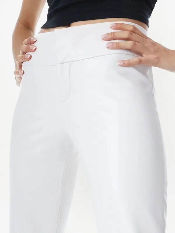 Alice + Olivia Olivia Vegan-leather Flared Trousers