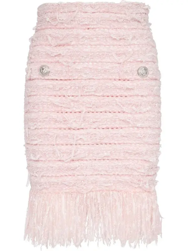 Balmain Tweed Pencil Knee-length Skirt