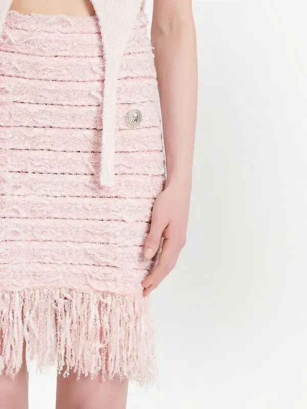 Balmain Tweed Pencil Knee-length Skirt