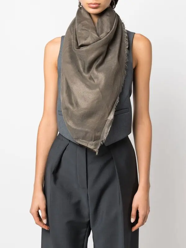 Fabiana Filippi Frayed-edge Scarf - Neutrals