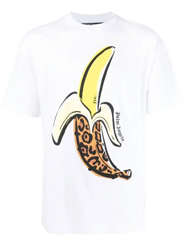 Palm Angels Banana Graphic-print T-shirt - White