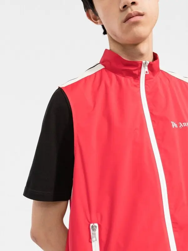 Palm Angels Logo-print Zipped Gilet - Red