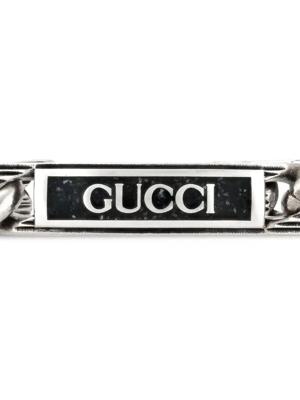 Gucci Logo-plaque Engraved Chain Bracelet