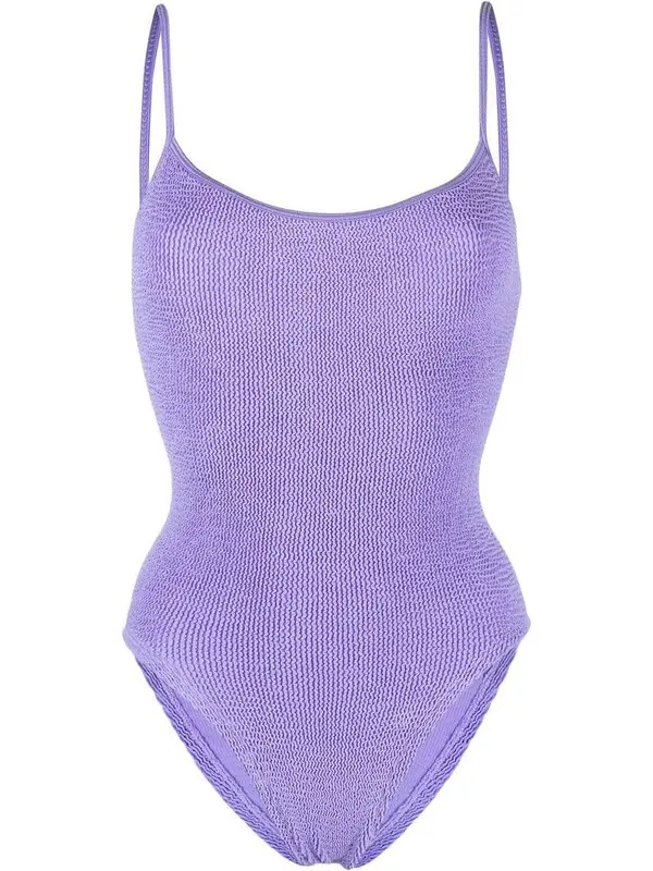 Hunza G Pamela Crinkle Swimsuit - Purple