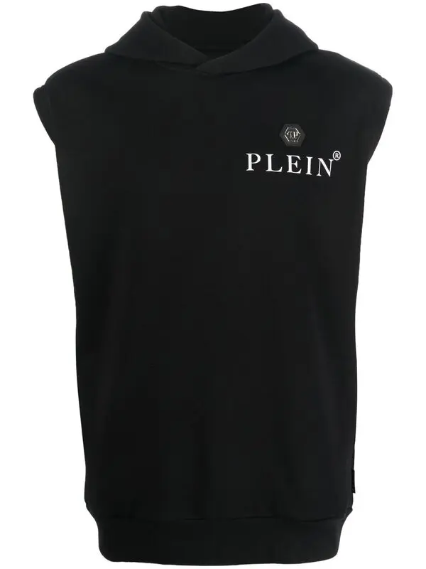Philipp Plein Hexagon Logo-print Hoodie - Black