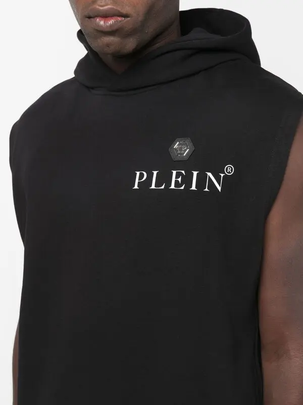 Philipp Plein Hexagon Logo-print Hoodie - Black