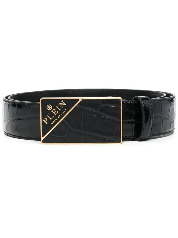 Philipp Plein Hexagon Buckled Belt - Black