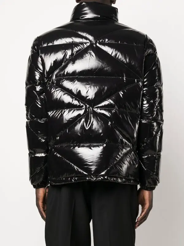 Philipp Plein High-shine Padded Jacket - Black