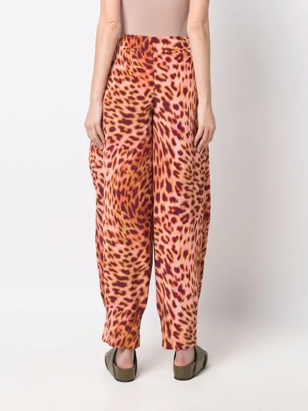 Stella McCartney Leopard Print Tied Trousers