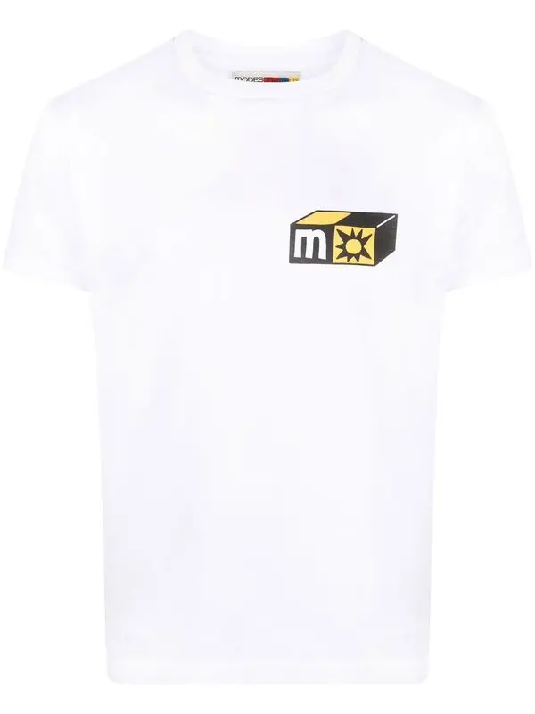 MODES Graphic-print Cotton T-shirt - White