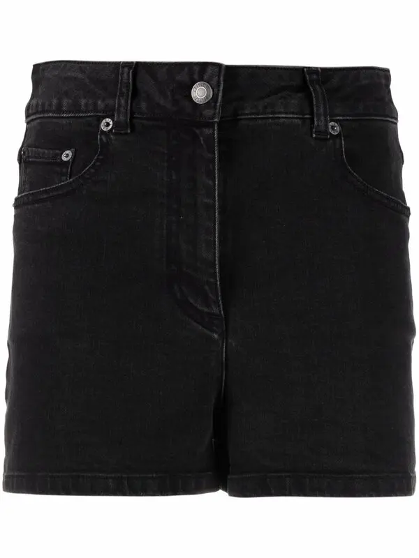 Moschino Slim-cut Denim Shorts - Black