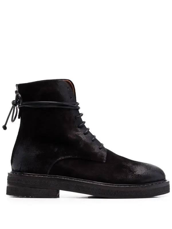 Marsèll Parrucca Suede Combat Boots - Black