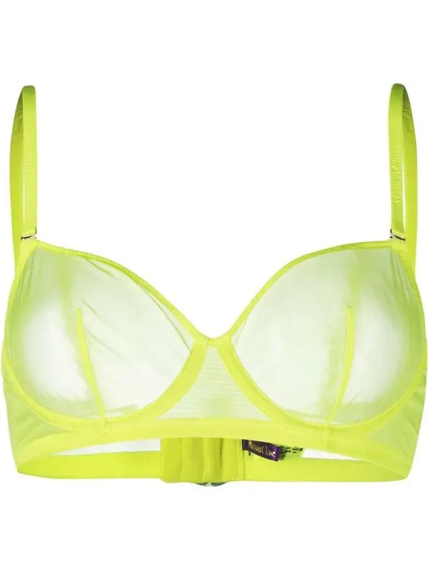 MAISON CLOSE Corps À Corps Neon Sheer Balconette Bra - Yellow