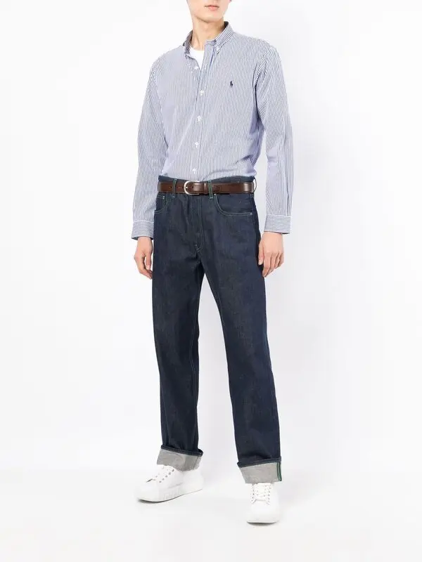 Polo Ralph Lauren Pinstriped Button-down Shirt - Blue