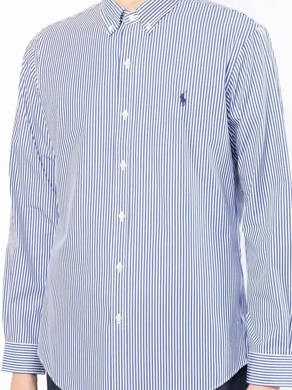 Polo Ralph Lauren Pinstriped Button-down Shirt - Blue