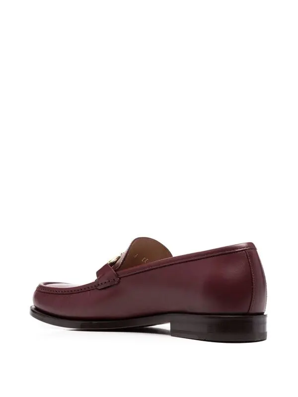 FERRAGAMO Gancini Plaque Loafers - Purple