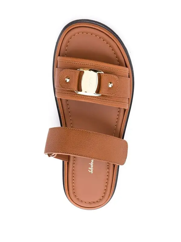 FERRAGAMO Vara Touch-strap Sandals - Brown