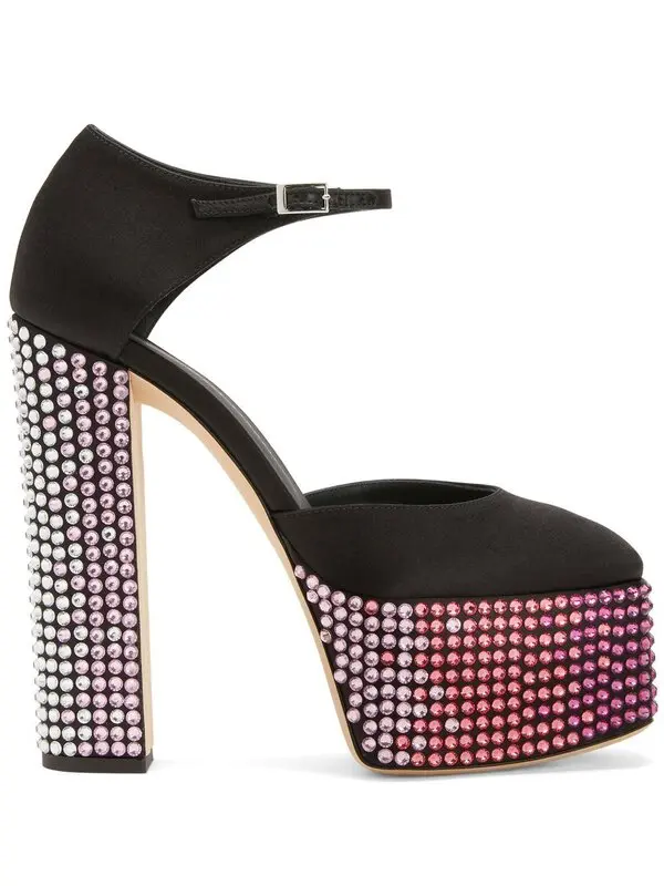 GIUSEPPE ZANOTTI 150mm Strass Platform Pumps - Black