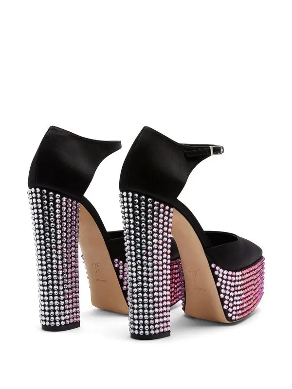 GIUSEPPE ZANOTTI 150mm Strass Platform Pumps - Black