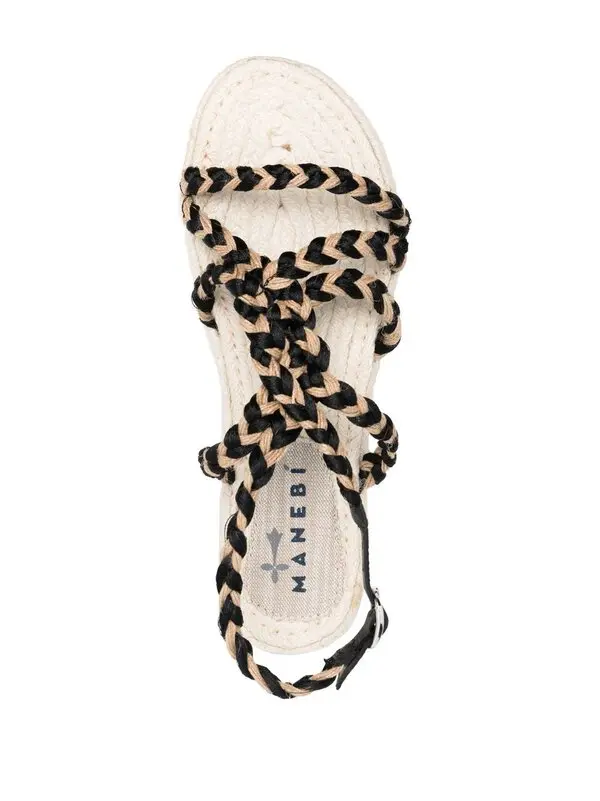 Manebí Flat Rope Sandals - Black