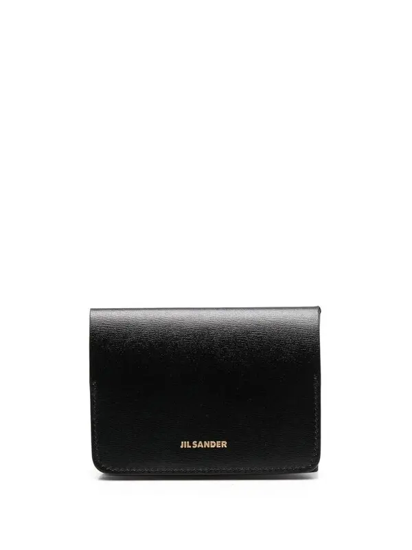 JIL SANDER Engraved-logo Leather Wallet - Black