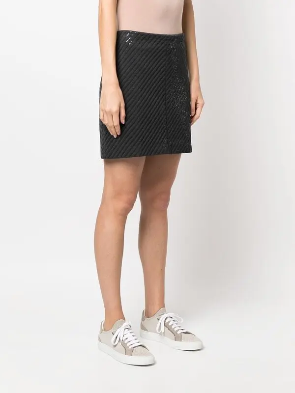 Brunello Cucinelli Sequin Embellished Mini Skirt