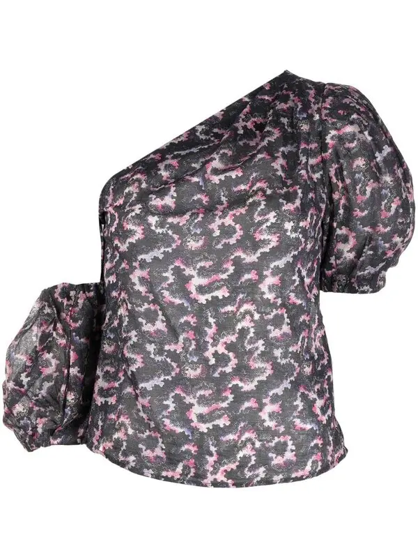 MARANT ETOILE Liddy Asymmetric Top - Black