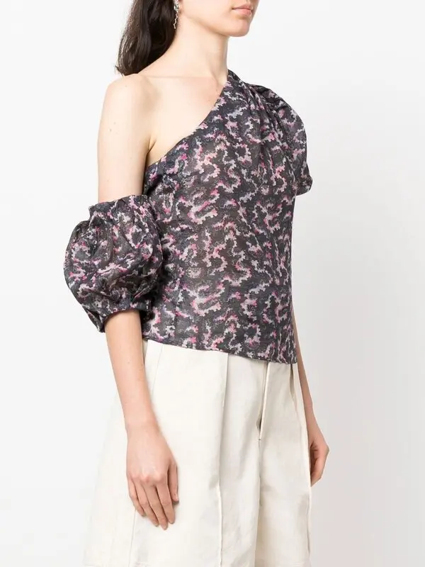 MARANT ETOILE Liddy Asymmetric Top - Black