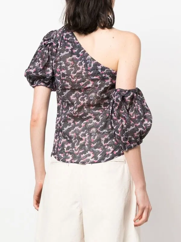 MARANT ETOILE Liddy Asymmetric Top - Black