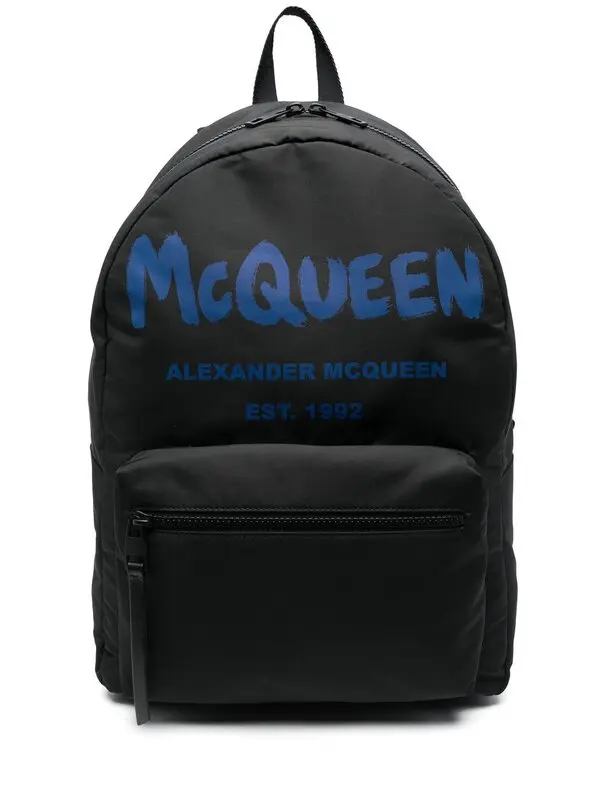 Alexander McQueen Logo-print Backpack - Black