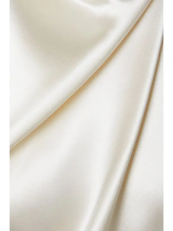 DANIELLE FRANKEL Sasha Draped Silk-charmeuse Halterneck Gown