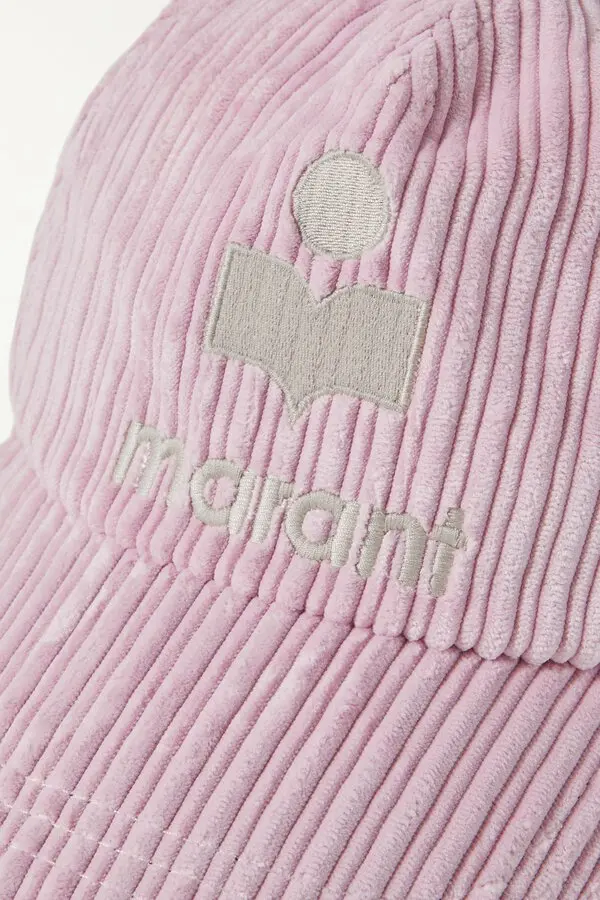 Isabel Marant Tyron Embroidered Corduroy Baseball Cap In  display picture 3