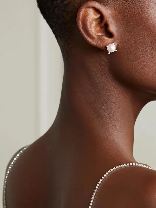 David Yurman Cable Collectibles 18-karat Pearl And Diamond Earrings