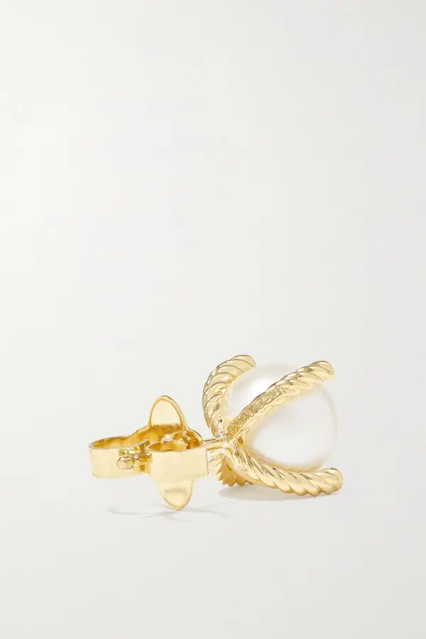 David Yurman Cable Collectibles 18-karat Pearl And Diamond Earrings