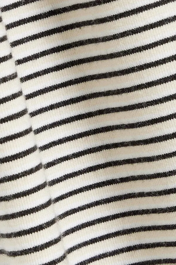 Theory Cherryal Striped Stretch Pima Cotton And Modalblend Jersey Midi Dress
