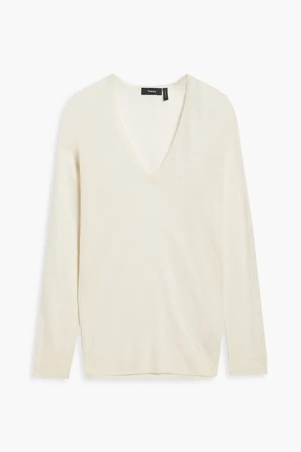 Theory Adianna Linen-blend Sweater