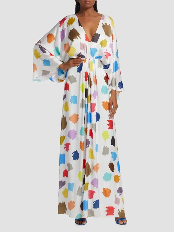 Halpern Printed Maxi Dress