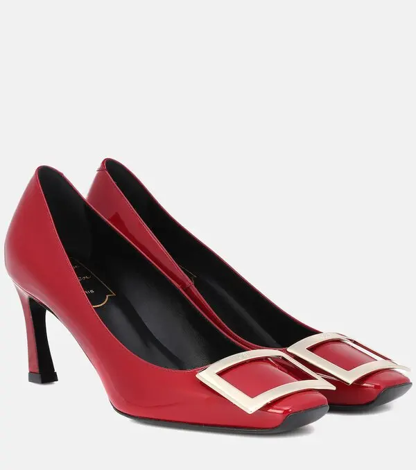 ROGER VIVIER Trompette Patent Leather Pumps - Red