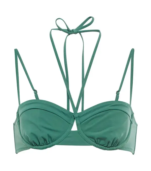 Ulla Johnson Aleena Halterneck Bikini Top - Green