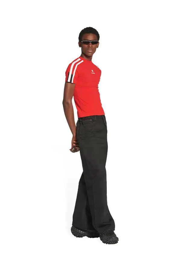 Balenciaga Sporty B Shrunk T-Shirt - Red | Editorialist