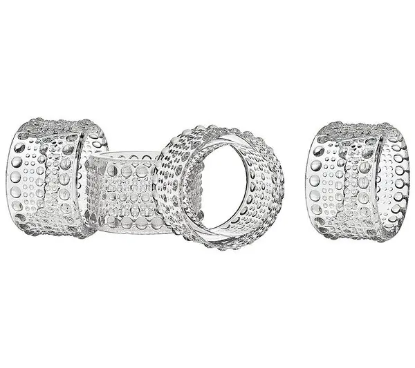GODINGER Set Of 4 Lumina Napkin Rings - One-color