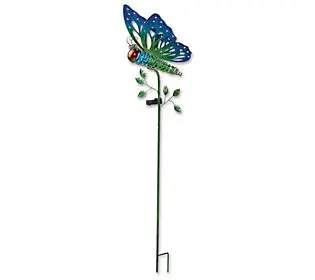 SUNSET VISTA DESIGNS Svd 41' Blue Butterfly Solar Garden Stake - One-color