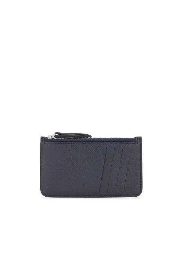 MAISON MARGIELA Zip Card Holder In Black - Navy