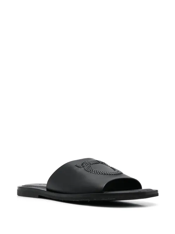 FERRAGAMO Lionel Gancini Embossed Sandals