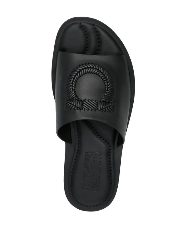 FERRAGAMO Lionel Gancini Embossed Sandals