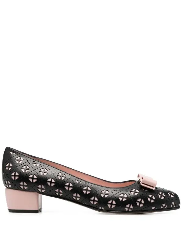 FERRAGAMO Vara 35mm Cut-out Pumps - Black